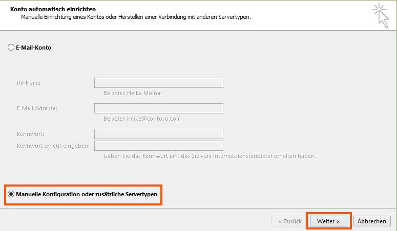 Einrichten eines Alias-SMTP-Kontos in Outlook (1246)