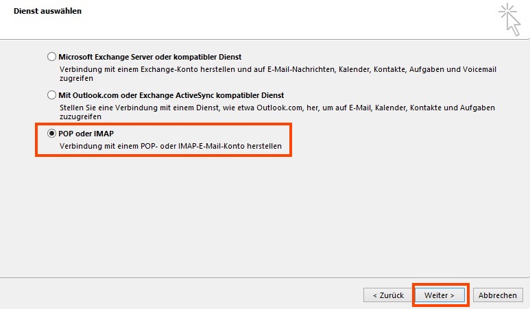 Einrichten eines Alias-SMTP-Kontos in Outlook (1246)
